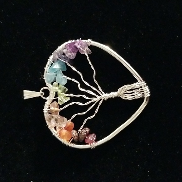 Jewelry | Gemstone Chips Tree Of Life Pendant | Poshmark